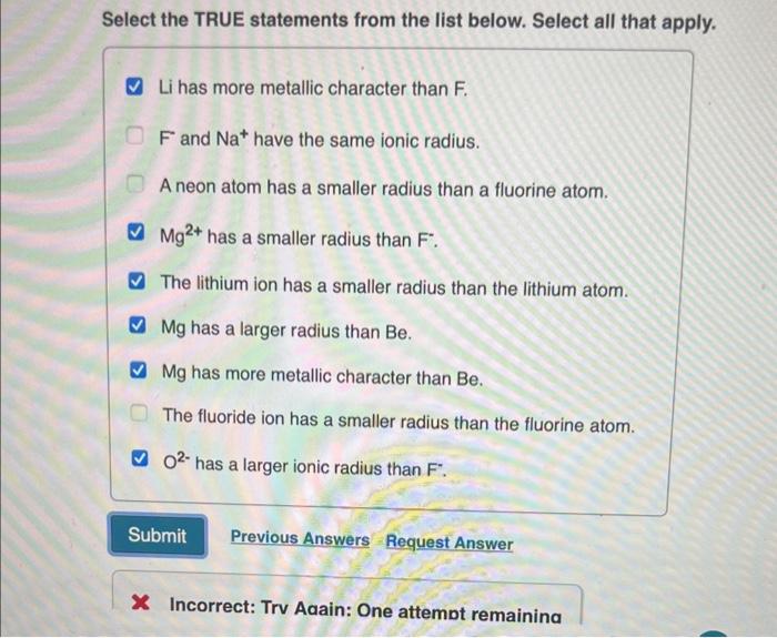 Solved Select the TRUE statements from the list below. | Chegg.com