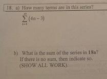 18. a) How many termis are in this series? | Chegg.com