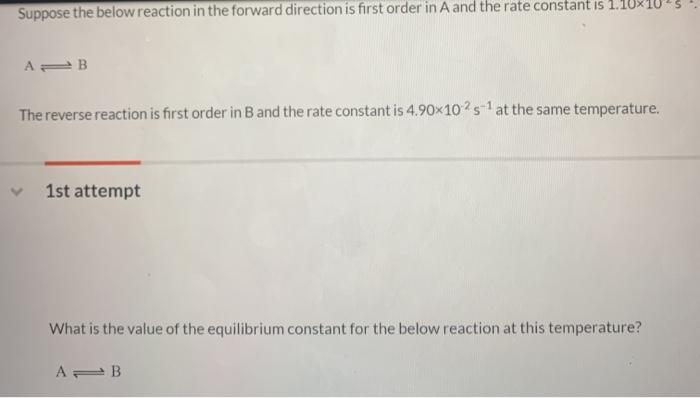 Solved Suppose the below reaction in the forward direction | Chegg.com