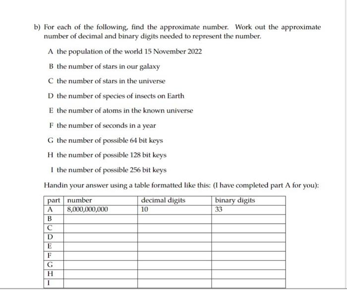 3. a) Compute the following, and show your working | Chegg.com