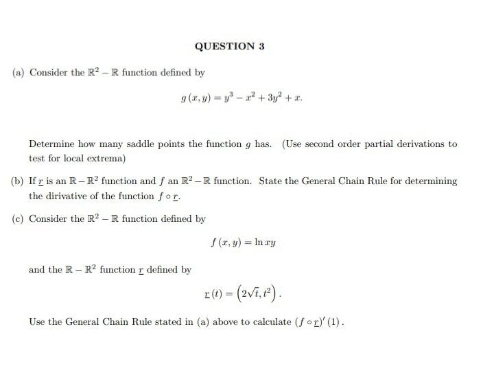 Solved (a) Consider the R2−R function defined by | Chegg.com