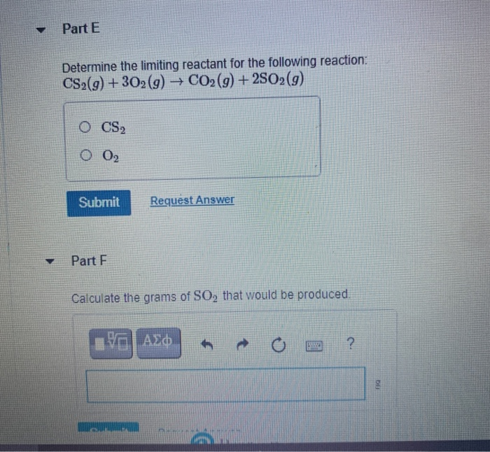 Solved Determine the limiting reactant for the following | Chegg.com