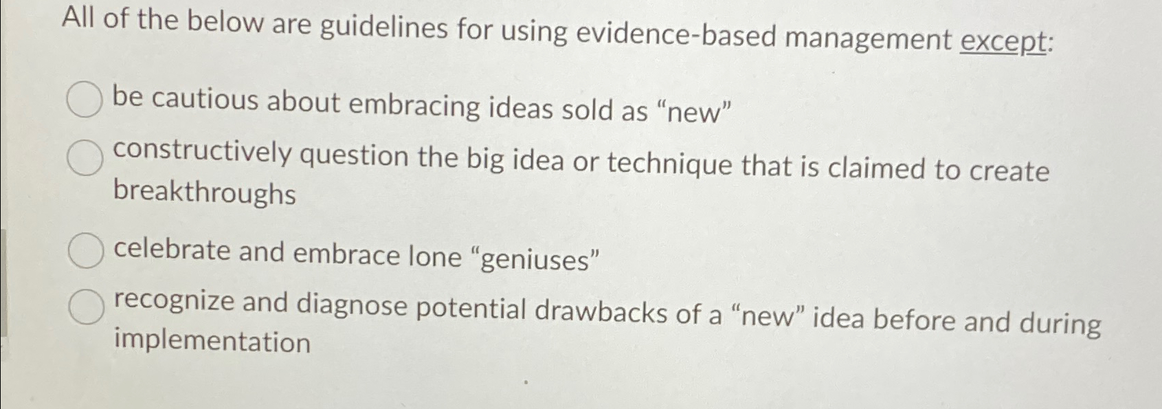 Solved All of the below are guidelines for using | Chegg.com