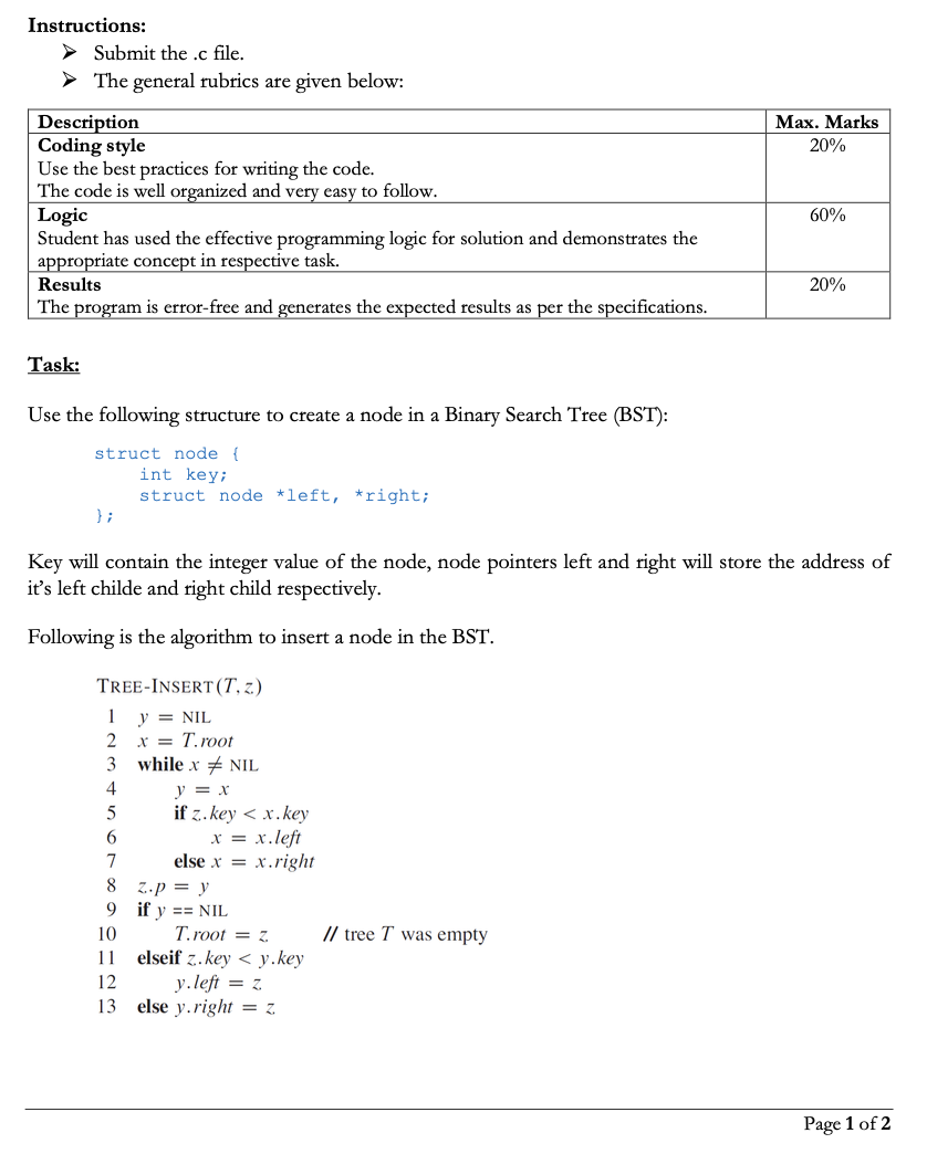 Solved Instructions:Submit the .c file.Task:Use the | Chegg.com