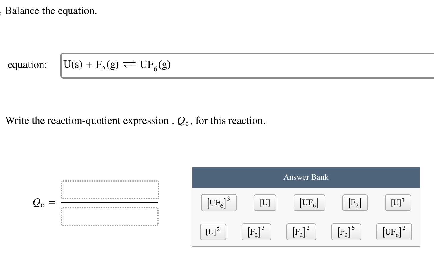Solved Balance the equation.\\nequation: | Chegg.com