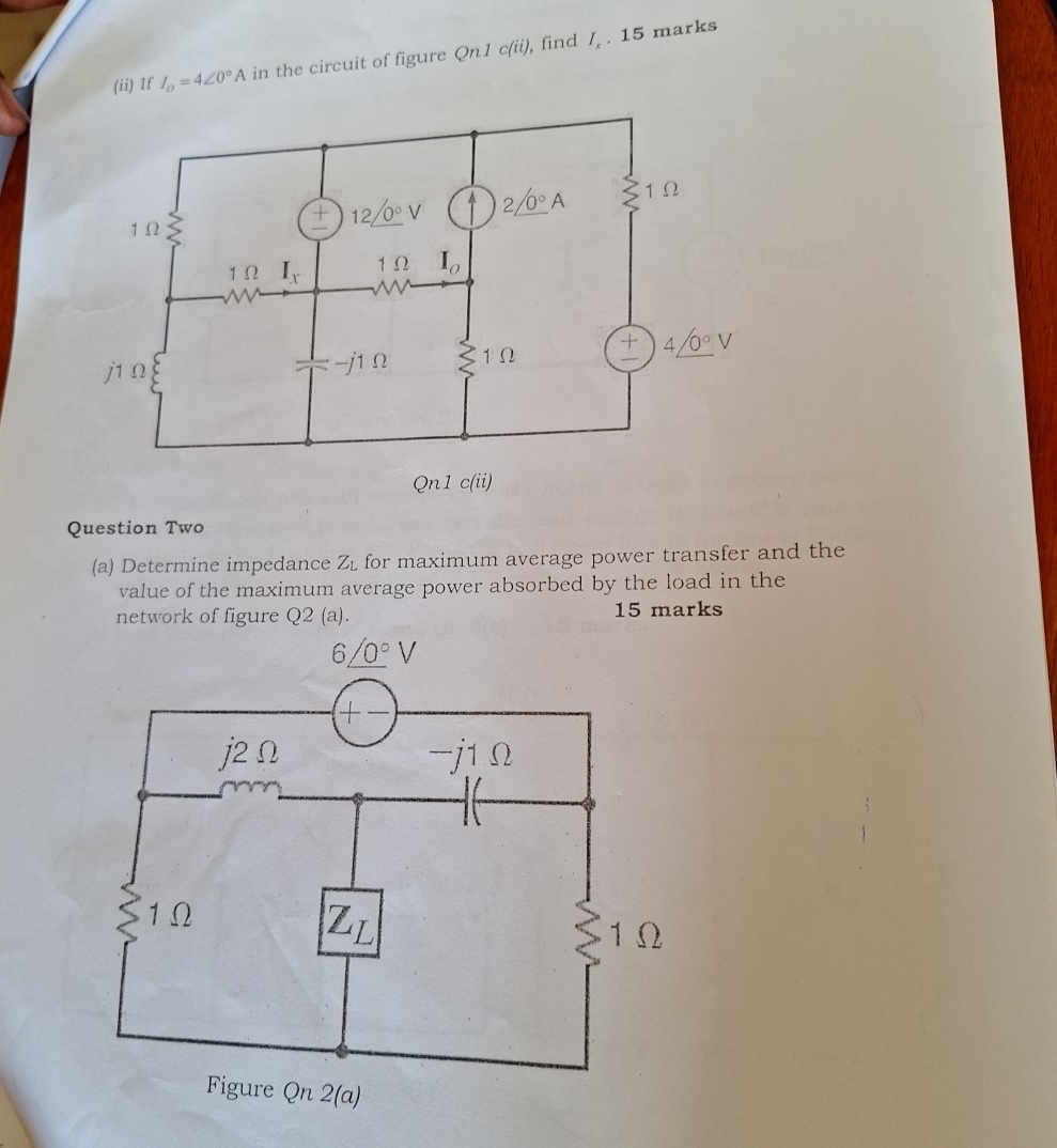 Solved (ii) ﻿If IO=4?0°A ﻿in the circuit of figure | Chegg.com