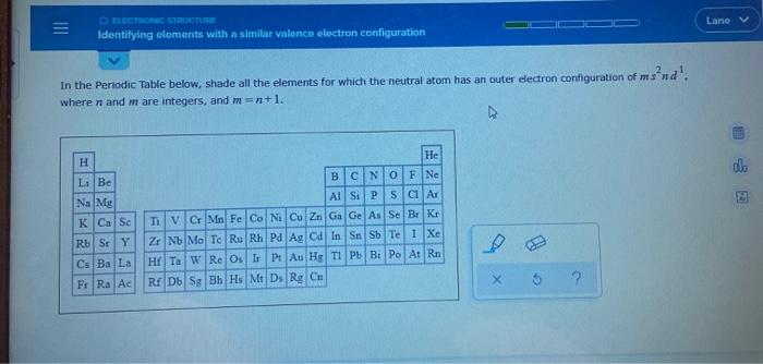 Solved Lanov = Identifying elements with a similar valence | Chegg.com