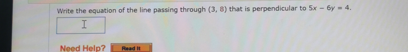 Solved Write The Equation Of The Line Passing Through 3 8