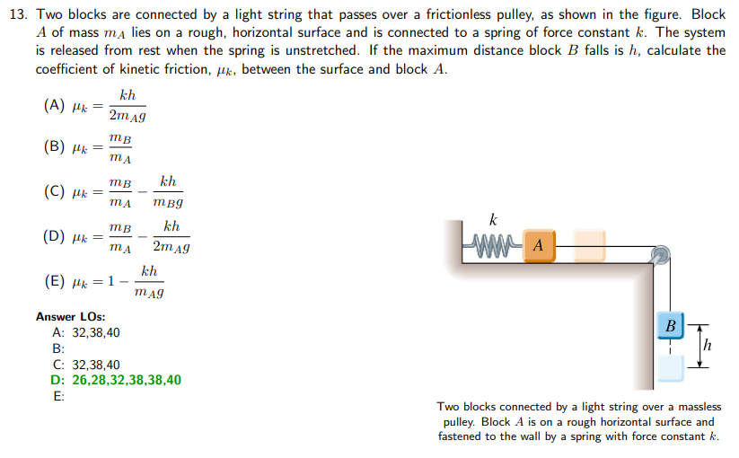 Solved Two blocks are connected by a light string that | Chegg.com
