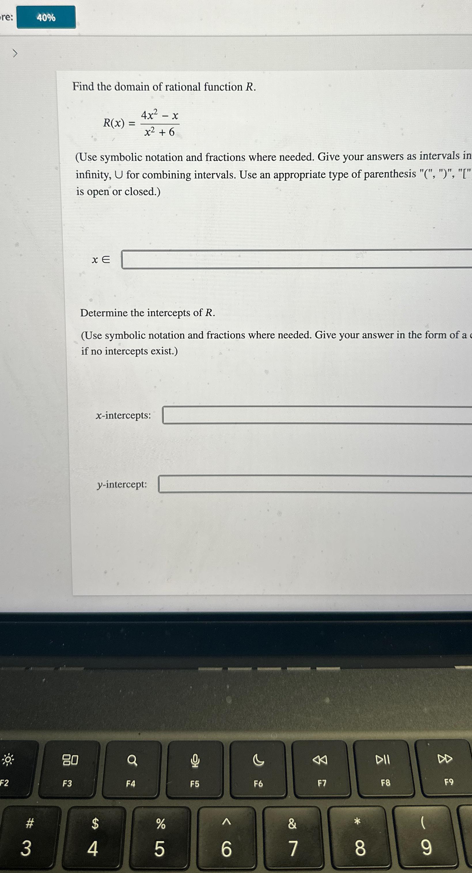 Solved Find the domain of rational function | Chegg.com