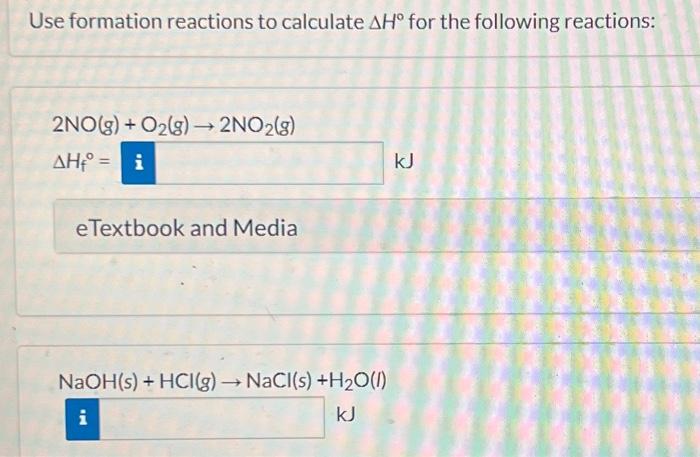 Solved Use formation reactions to calculate AH° for the | Chegg.com