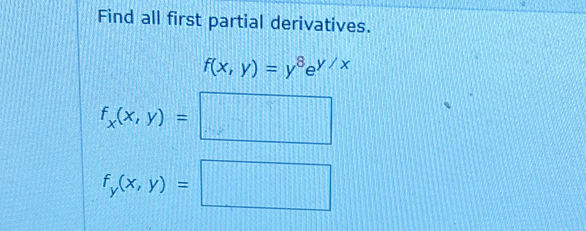 Solved Find all first partial | Chegg.com