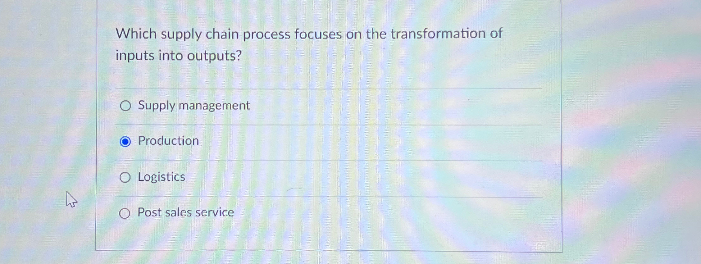Solved Which supply chain process focuses on the | Chegg.com