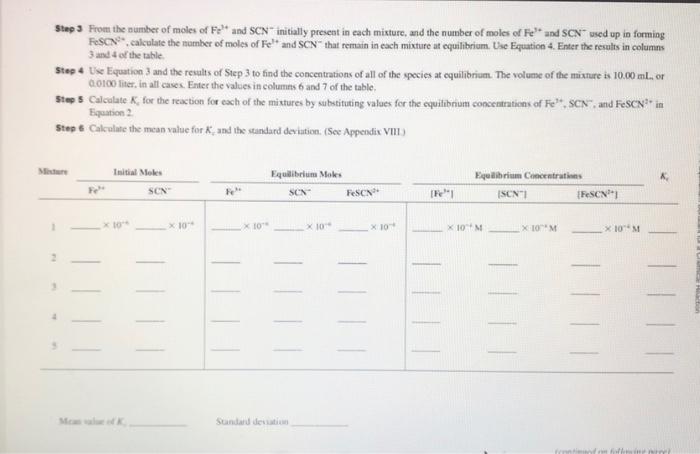 Solved Experiment 23 Data and Calculations: Determination of | Chegg.com