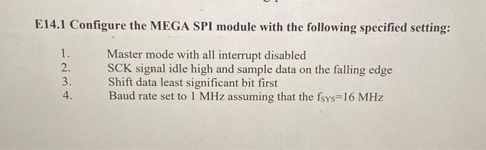 Solved can you please answer E14.1, im using Atmega328P for | Chegg.com