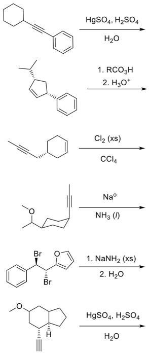 Solved 1. RCO3H 2. H3O+ 2. H2O 1. NaNH2(xs) | Chegg.com