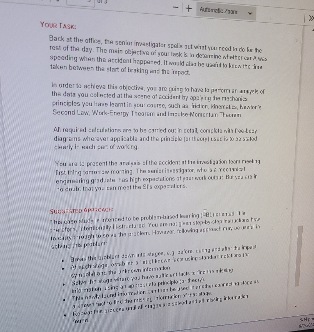 YOUR TASK:Back at the office, the senior investigator | Chegg.com