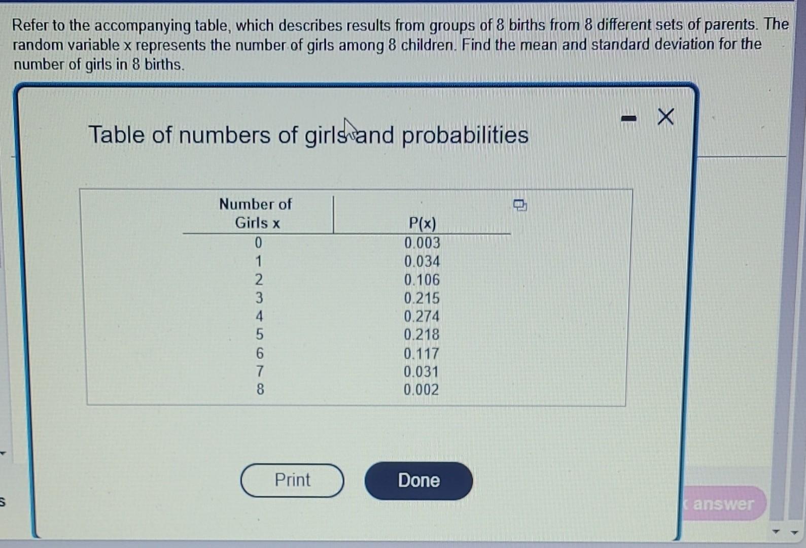 Solved Refer to the accompanying table, which describes | Chegg.com