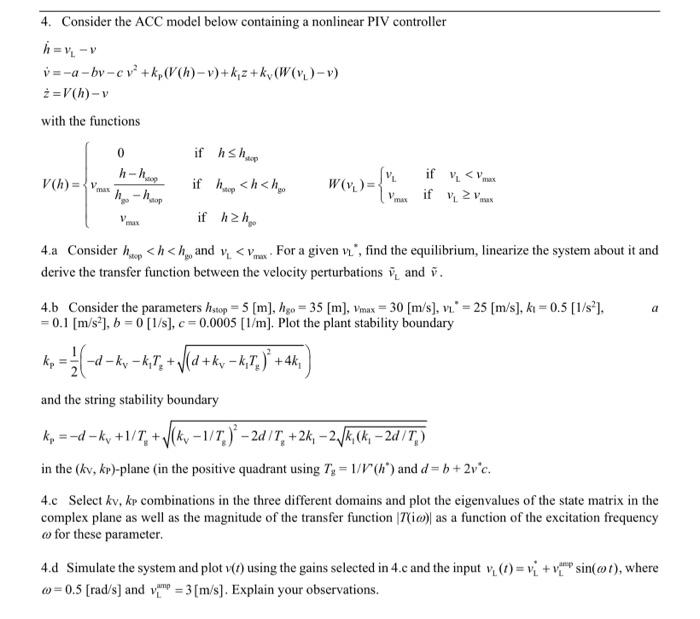 Solved 4. Consider the ACC model below containing a | Chegg.com