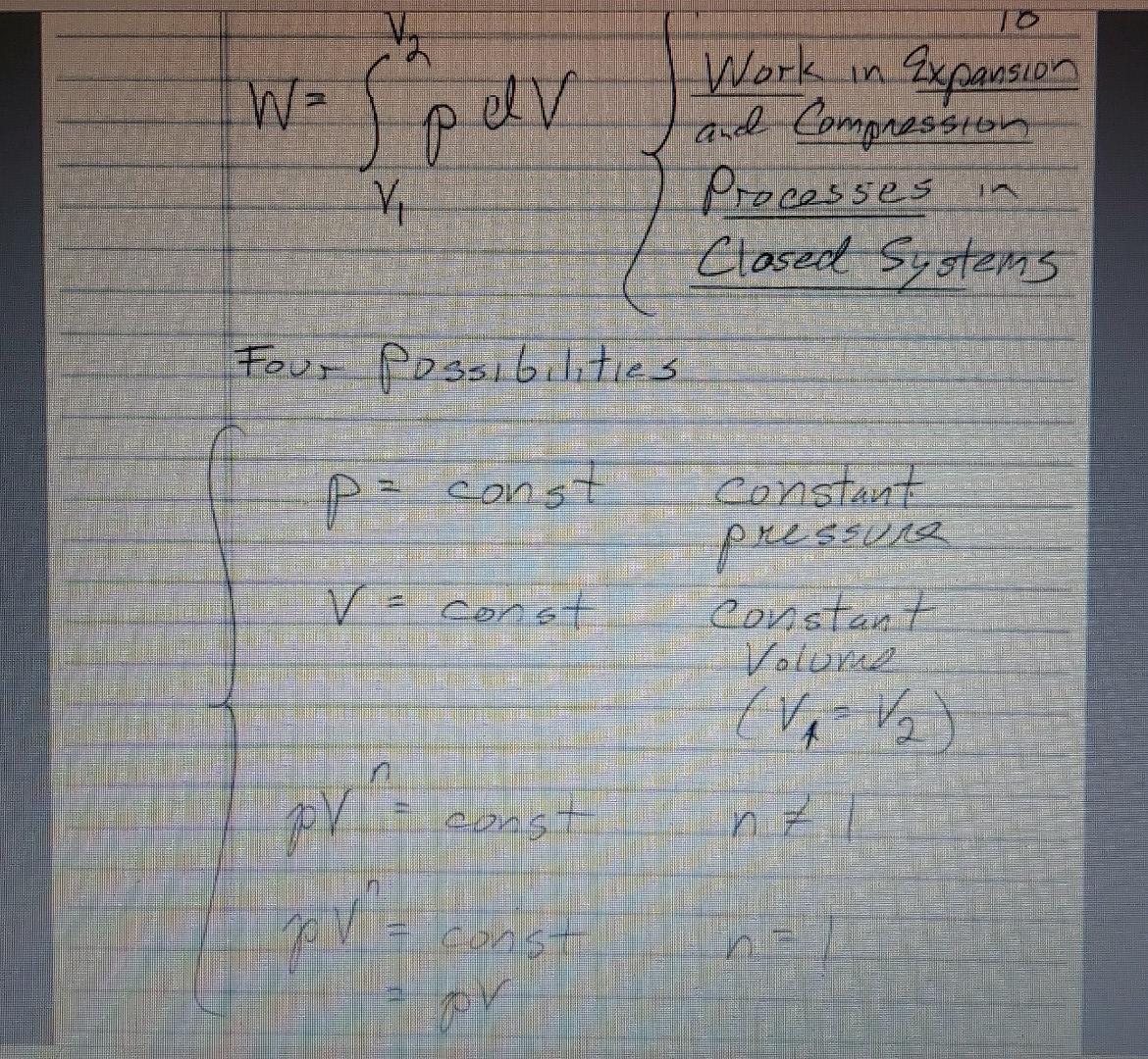 Solved integral relationship between pressure and volume ... | Chegg.com