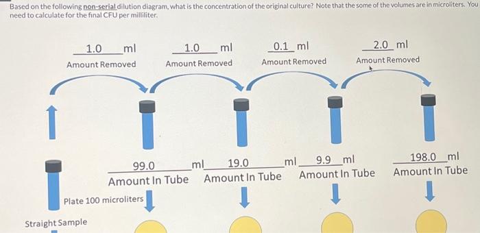 Solved Based on the following non-serial dilution diagram, | Chegg.com