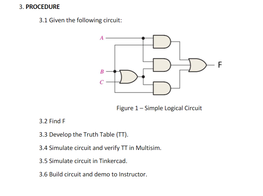 Solved PROCEDURE3.1 ﻿Given the following circuit:rıgure 1 - | Chegg.com