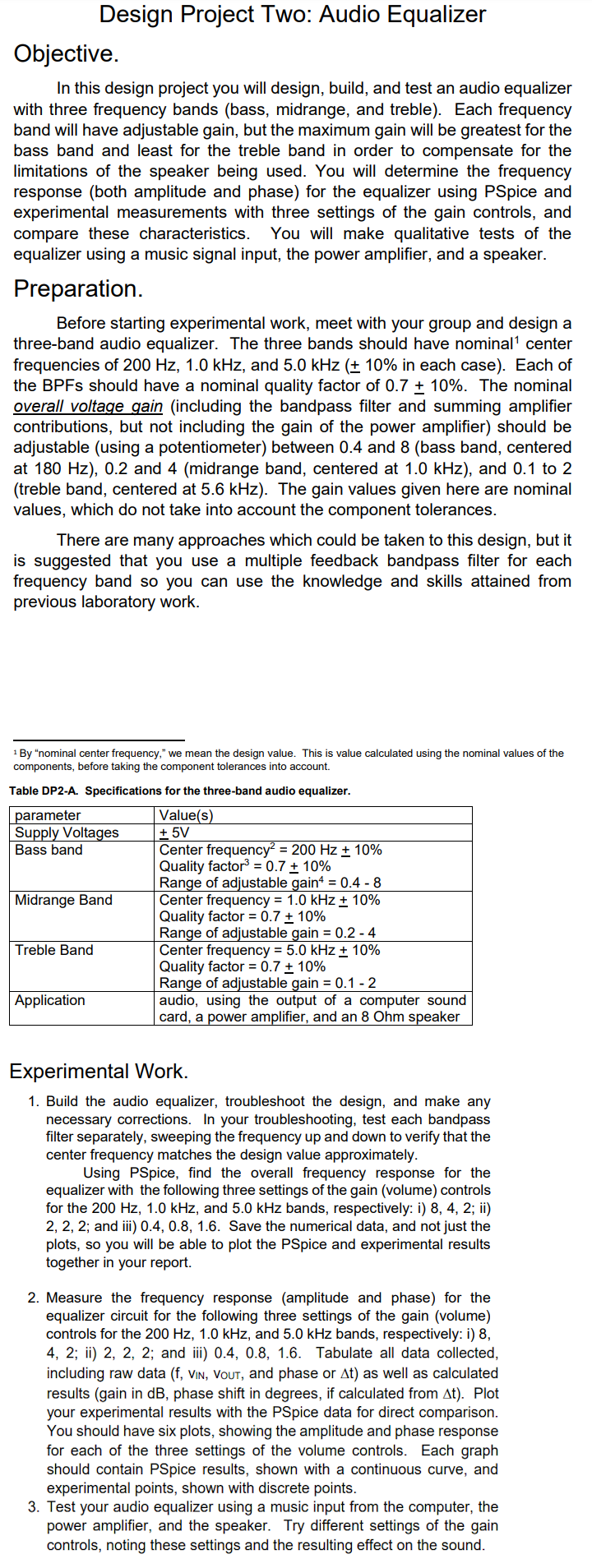 Solved I just want a schematic of the circuitDesign Project | Chegg.com