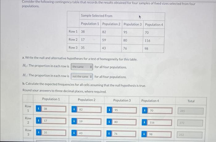 Solved Consider the following contingency table that records | Chegg.com