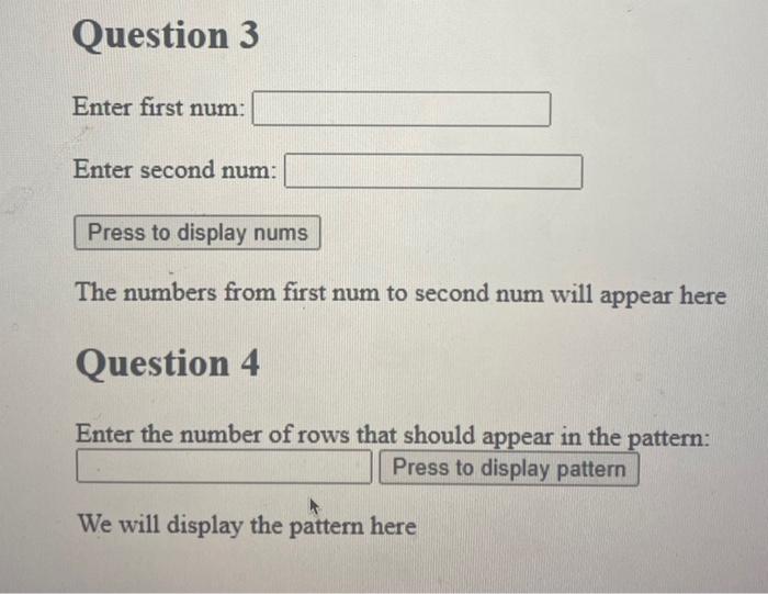 Solved Enter first num: Enter second num: The numbers from | Chegg.com