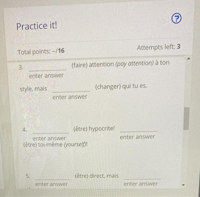 Practice it! Total points: −/16 Attempts left: Adam | Chegg.com