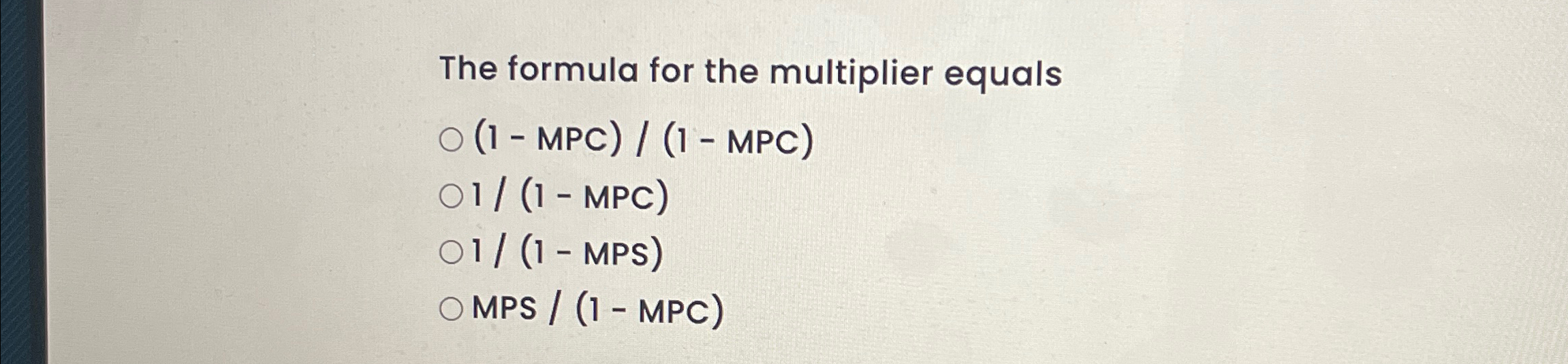 Solved The formula for the multiplier | Chegg.com