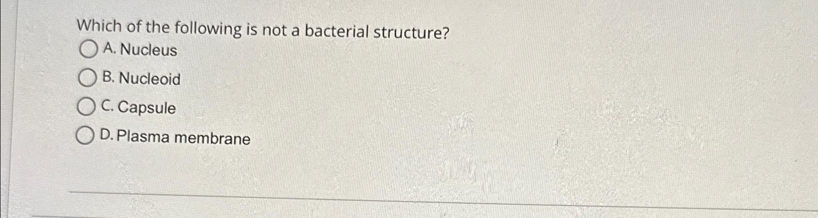 Solved Which of the following is not a bacterial | Chegg.com