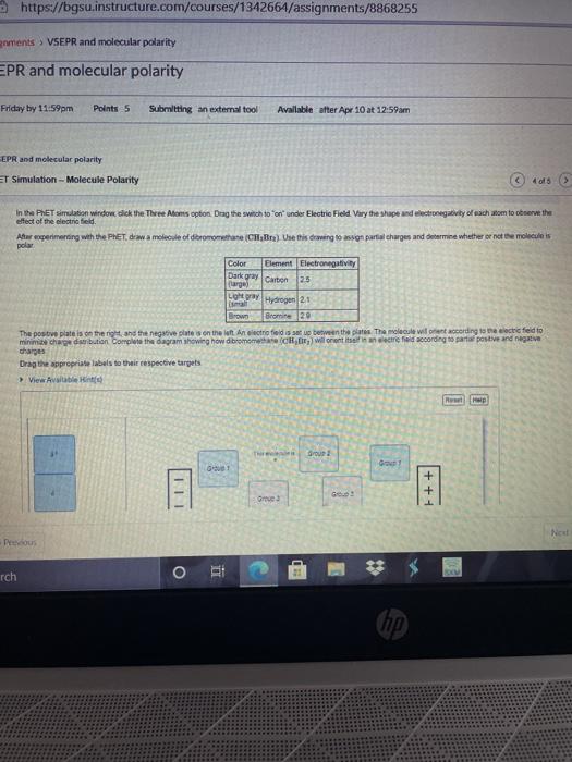 Solved in he PhET simulation window, click the Real | Chegg.com