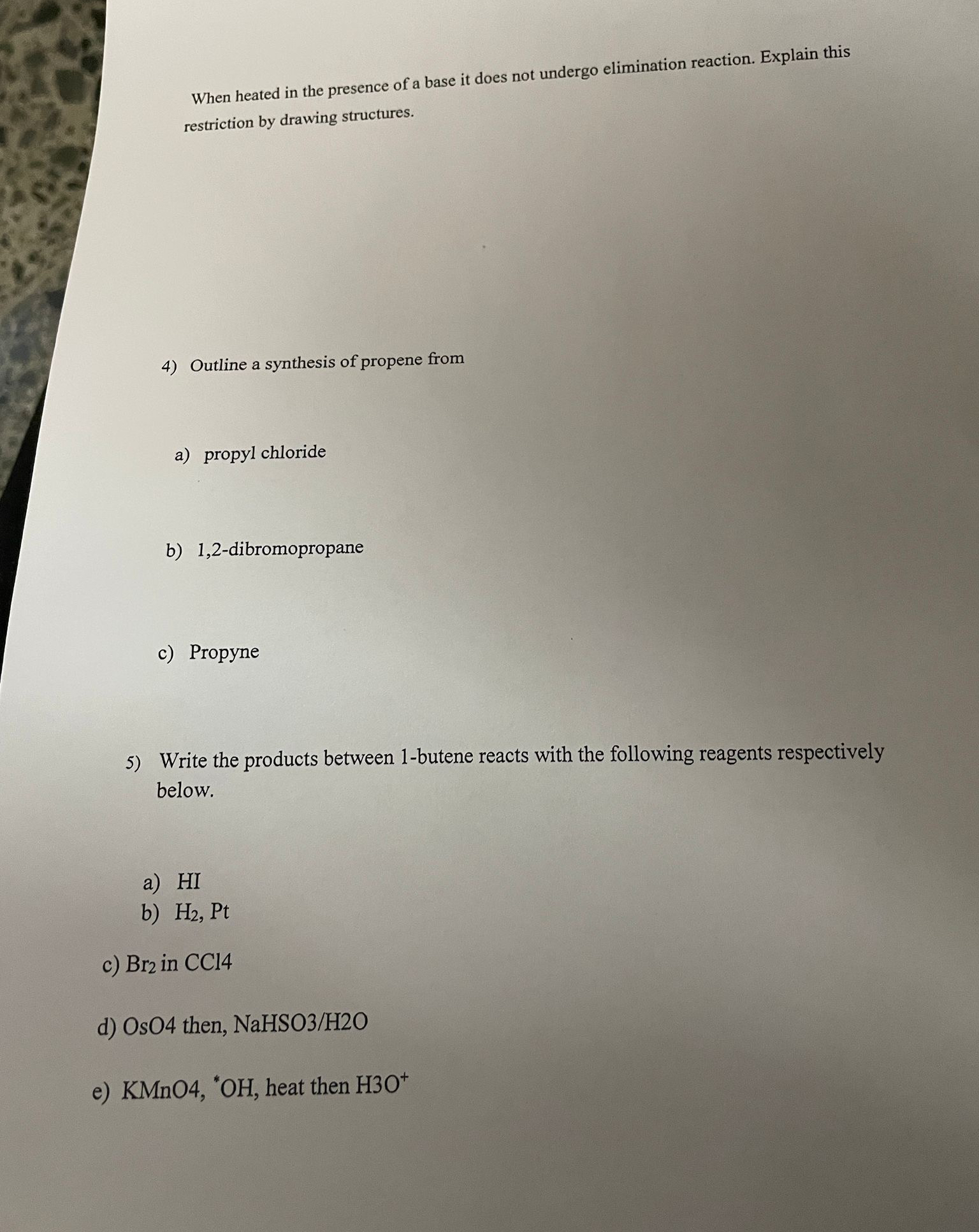 Solved When heated in the presence of a base it does not | Chegg.com