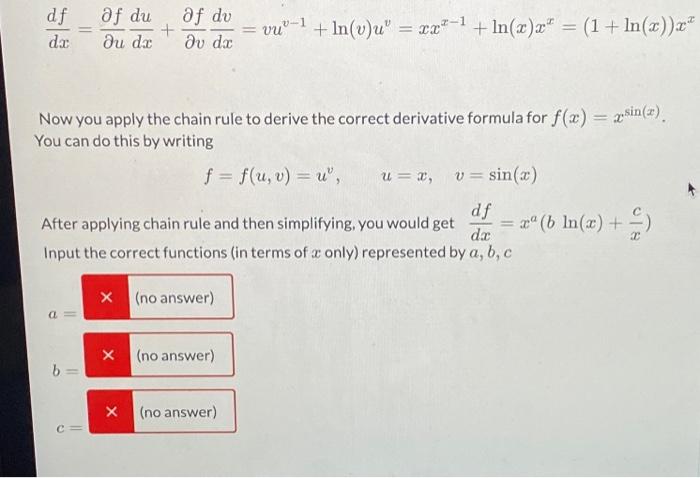 Solved For example, what is the derivative of f(x)=xx ? A | Chegg.com