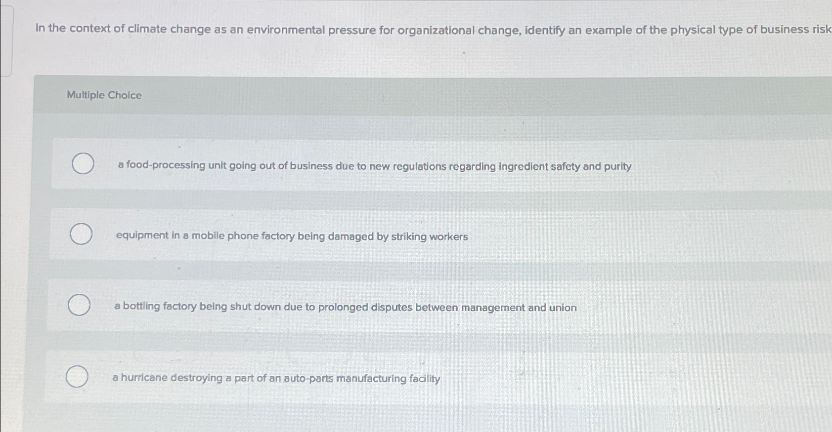 Solved In the context of climate change as an environmental | Chegg.com