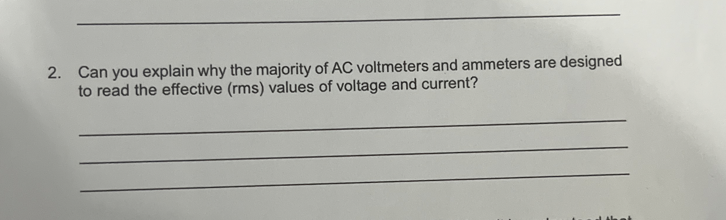 Solved Can you explain why the majority of AC ﻿voltmeters | Chegg.com