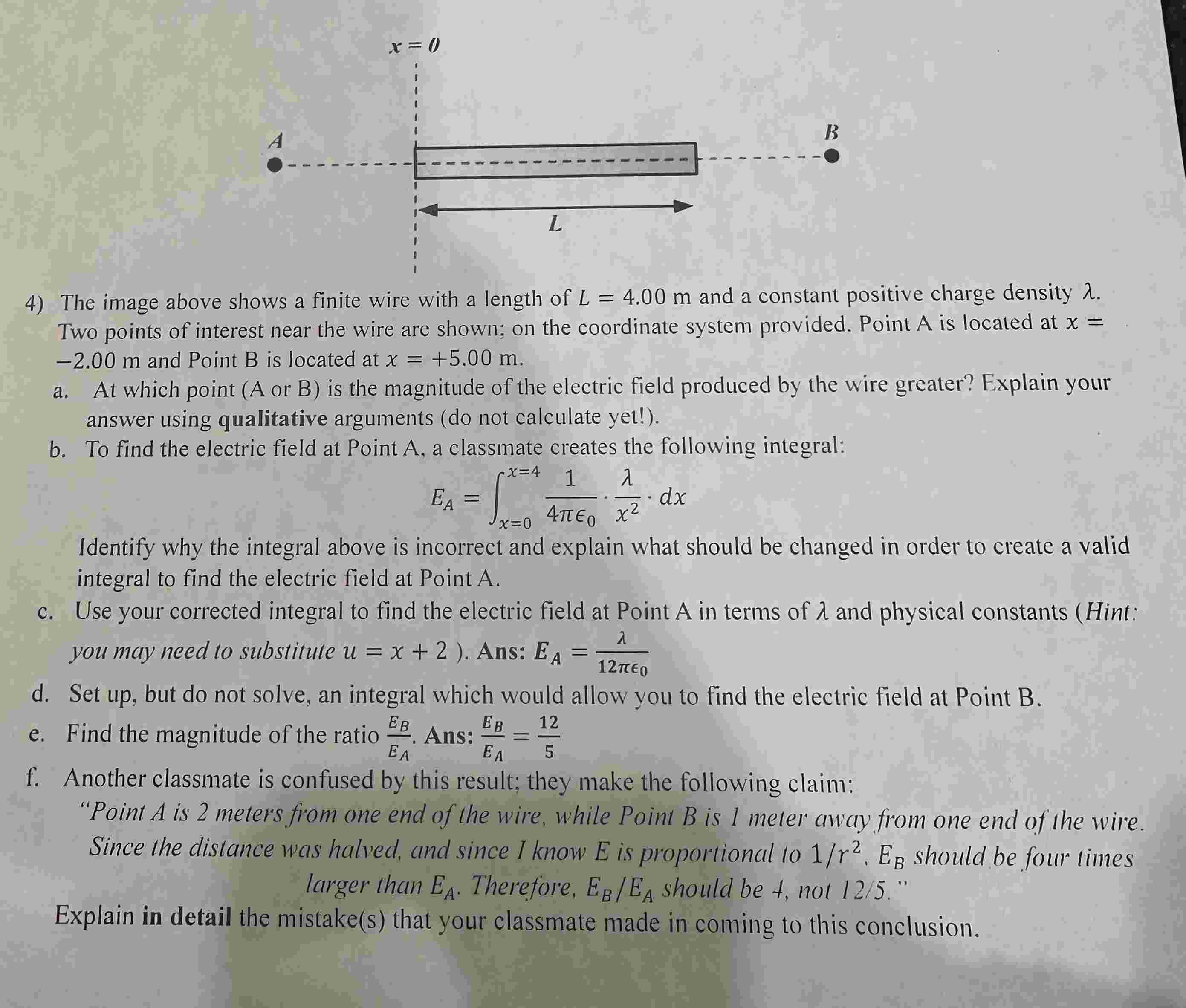 Solved AP Physics C - ﻿Continuous Charge Distributions & | Chegg.com