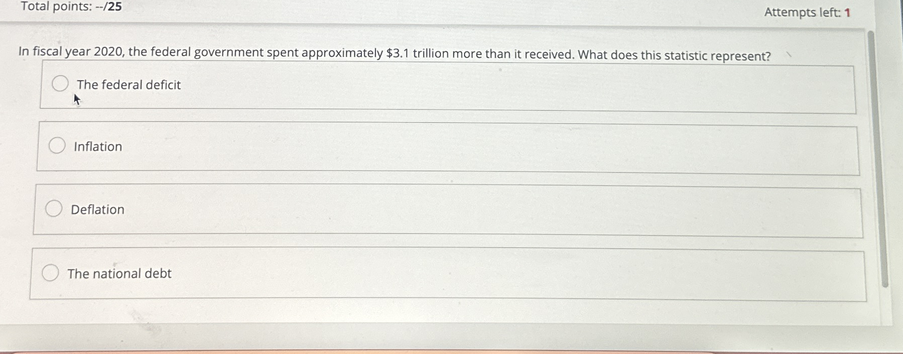 Solved Total points: --/25Attempts left: 1In fiscal year | Chegg.com