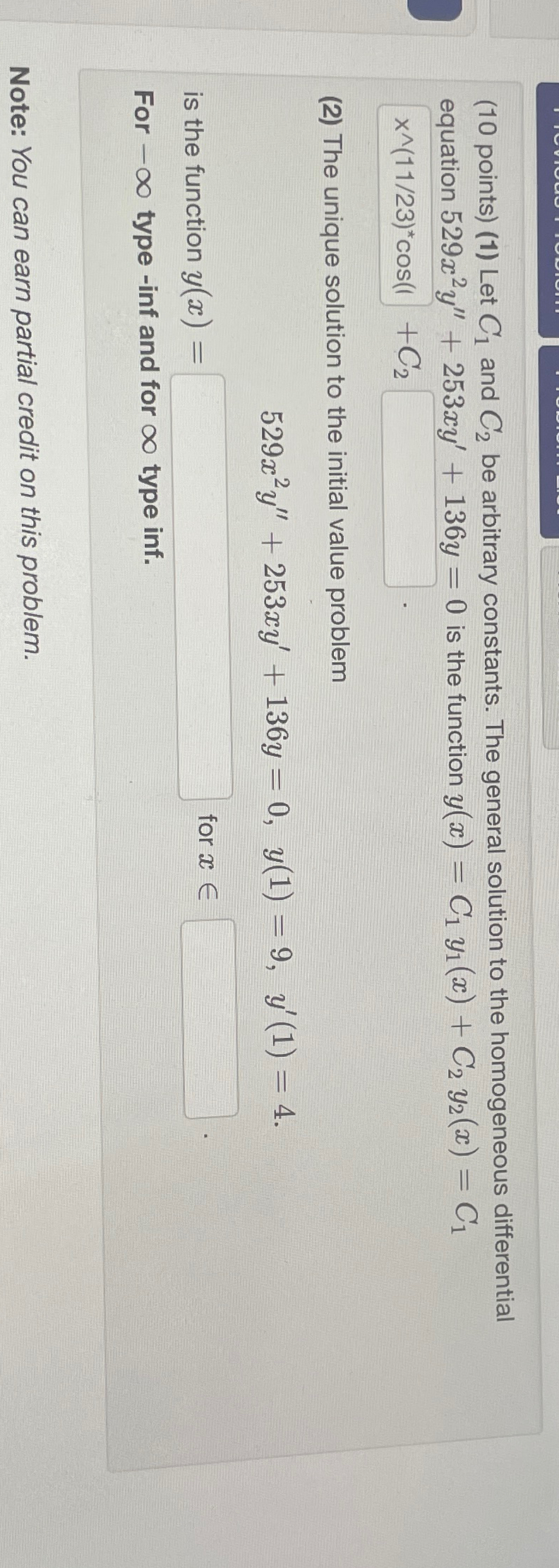 Solved (10 ﻿points) (1) ﻿Let C1 ﻿and C2 ﻿be arbitrary | Chegg.com