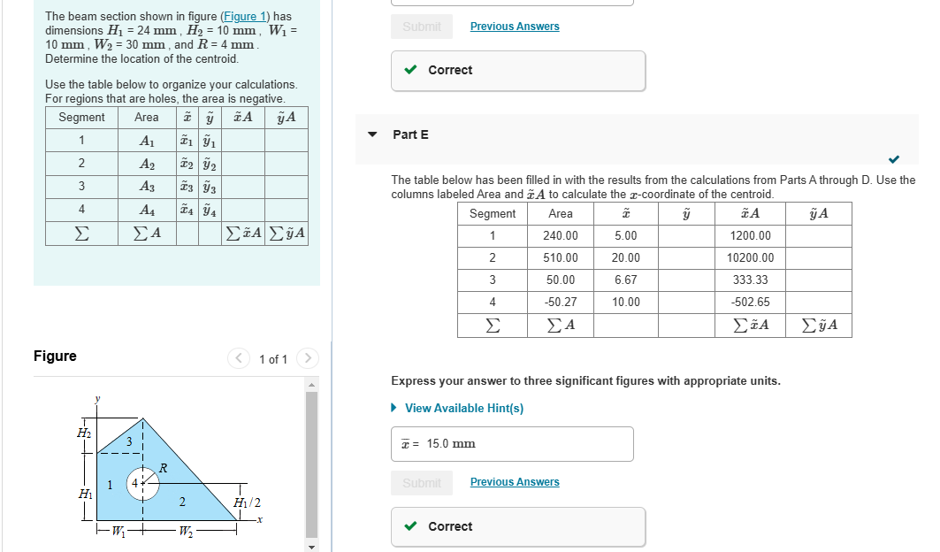 Solved The beam section shown in figure (Figure 1) | Chegg.com