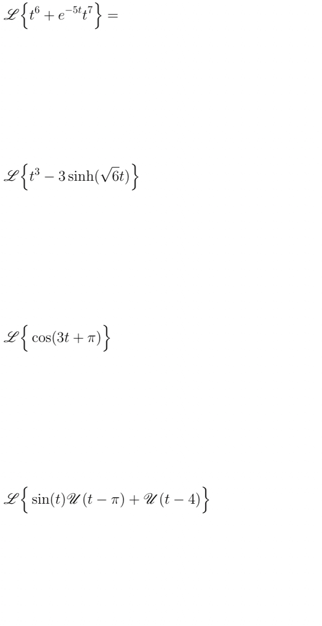 Find laplace transform | Chegg.com Find laplace transform | Chegg.com