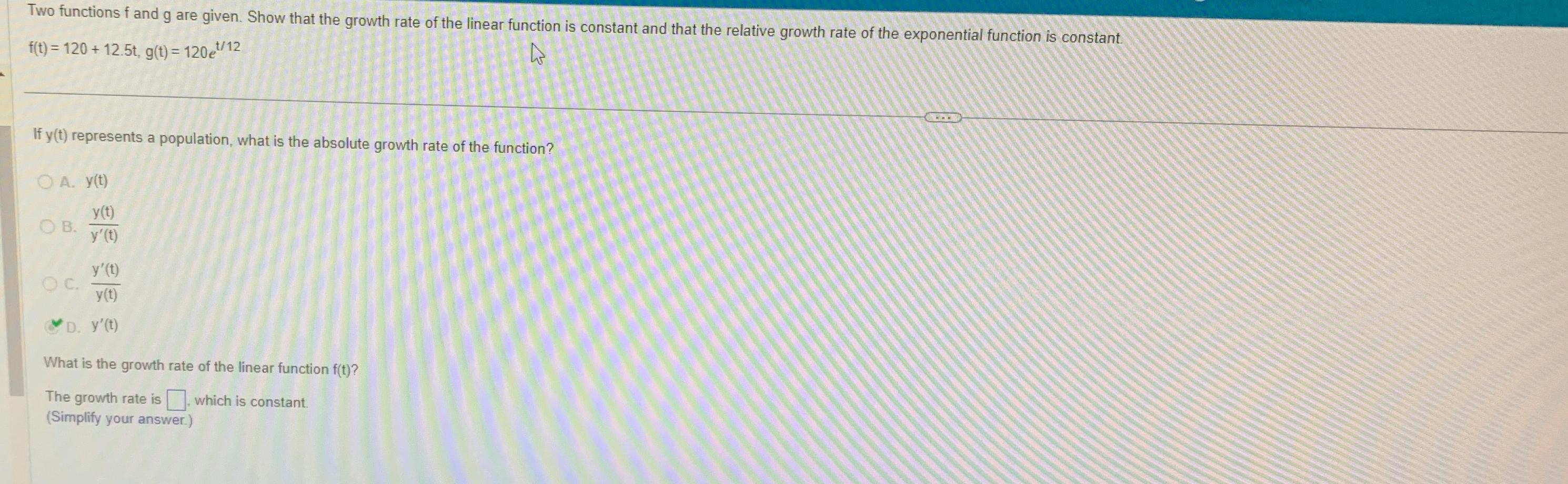 Solved Two functions f ﻿and g ﻿are given. Show that the | Chegg.com