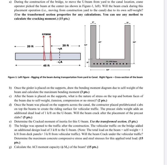 Solved Ouestion(60 pts: A 45-ft long reinforced concrete | Chegg.com