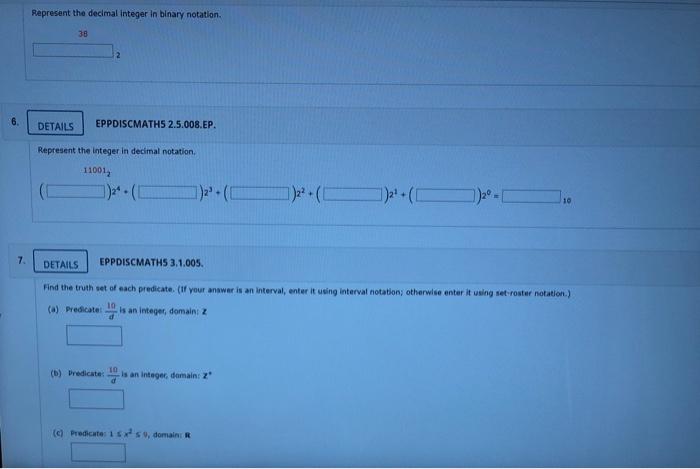 Solved Represent the decimal integer in binary notation. 38 | Chegg.com