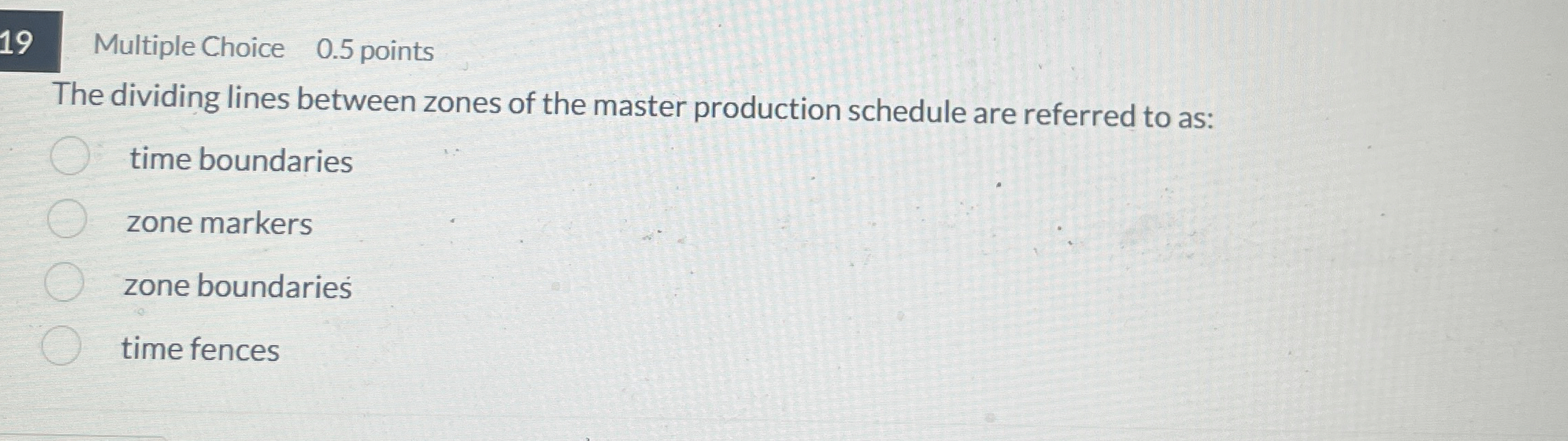 Solved 19Multiple Choice 0.5 ﻿pointsThe dividing lines | Chegg.com