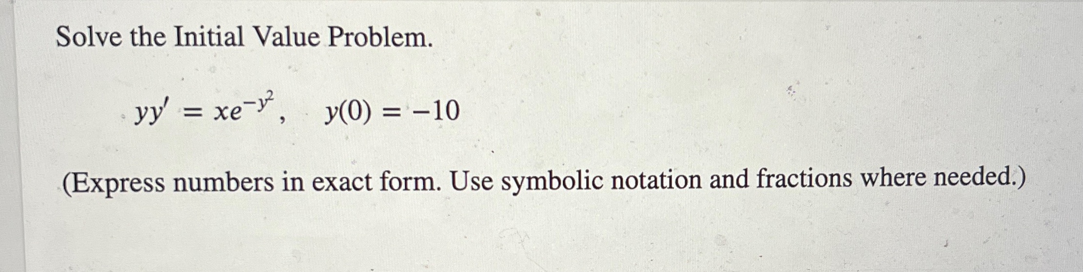 Solved Solve the Initial Value | Chegg.com