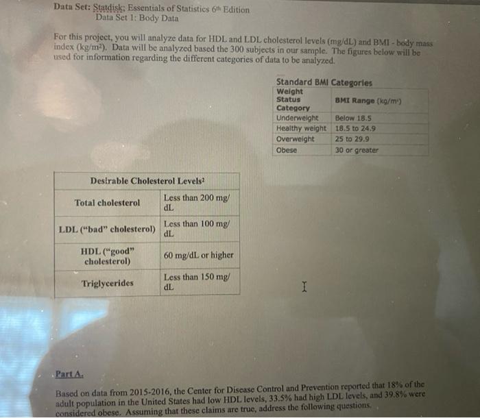 Solved Data Set: Statdisk; Essentials of Statistics 6th | Chegg.com