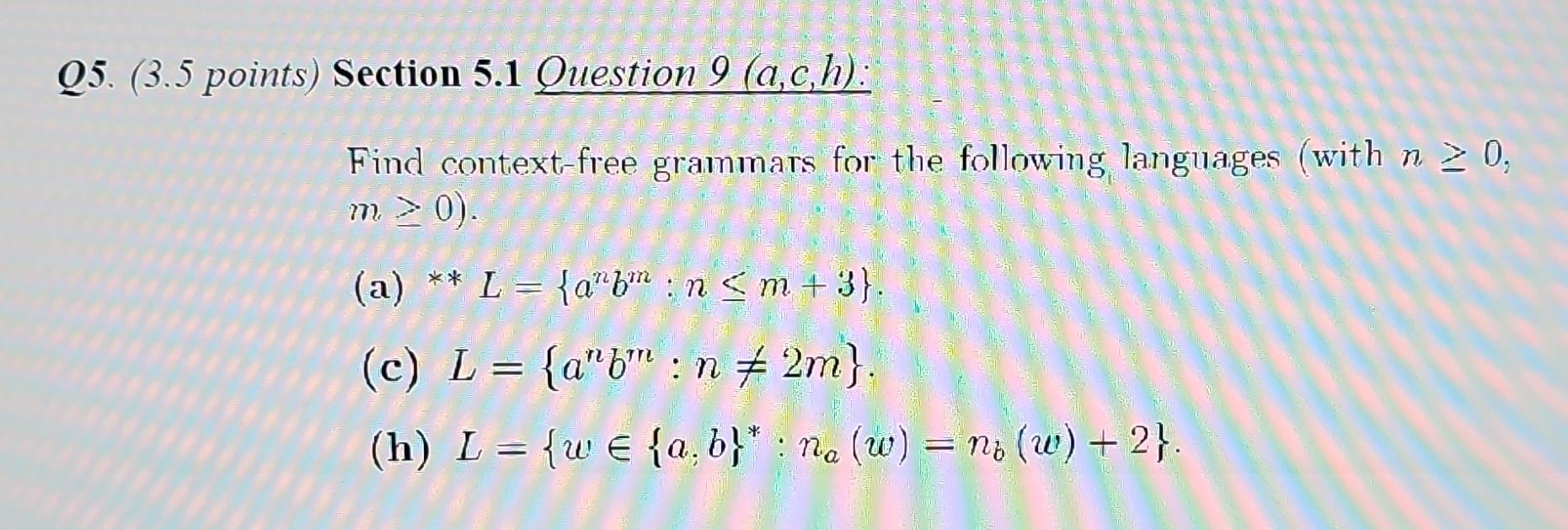Solved Find context-free grammars for the following | Chegg.com