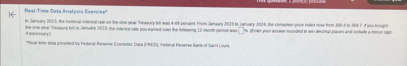 Solved Real-Time Data Analysis Exercise*In January 2023, | Chegg.com